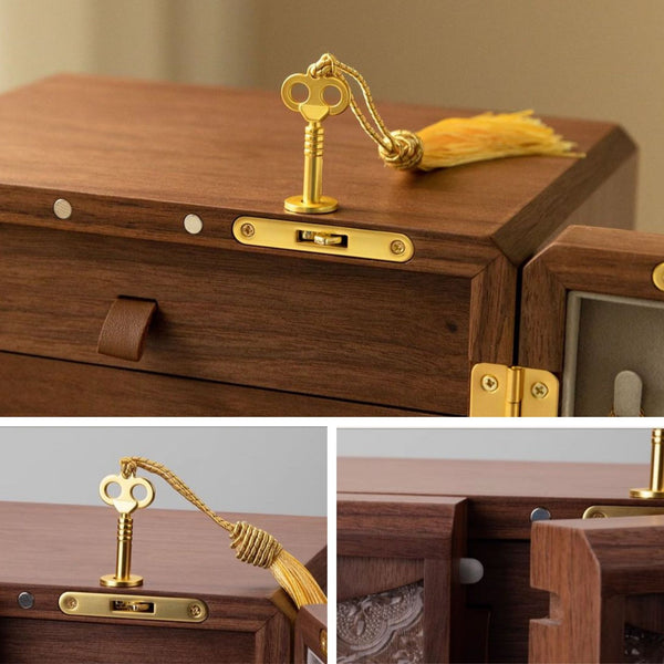 Cabinet Style Wooden Jewelry Box with Lock SKU 21137 – Unity Refresh